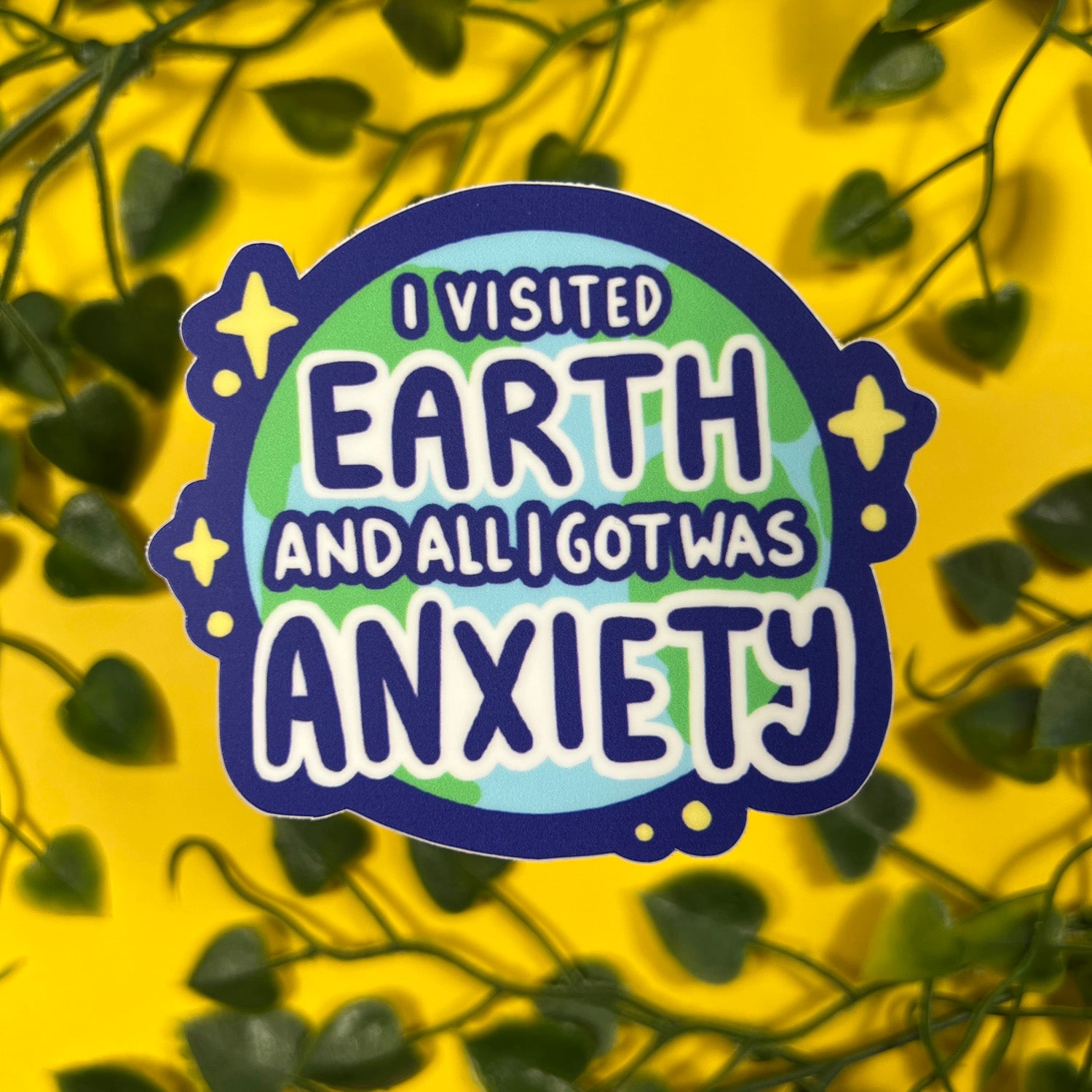 Earth Anxiety | Vinyl Sticker – Art by Tuna