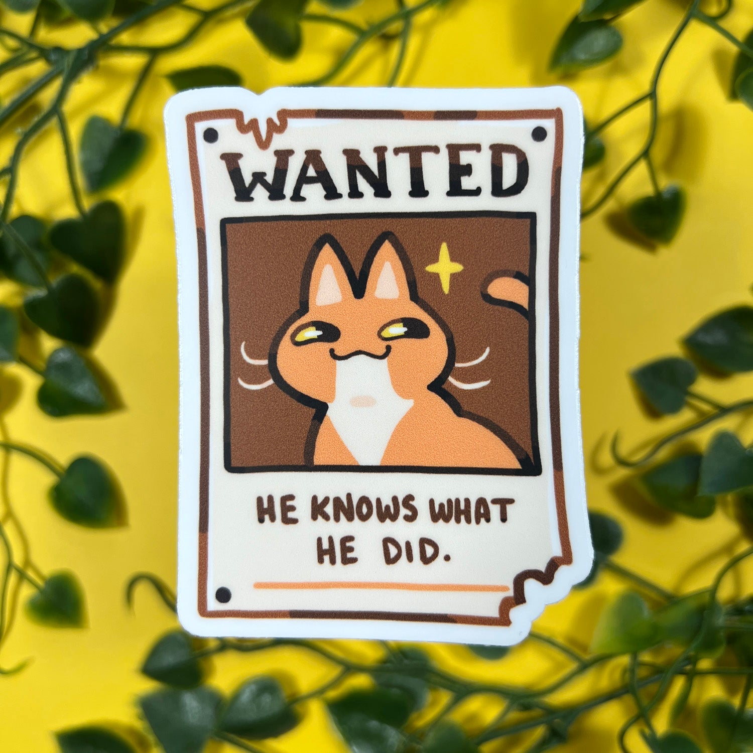 Wanted | Vinyl Sticker – Art by Tuna