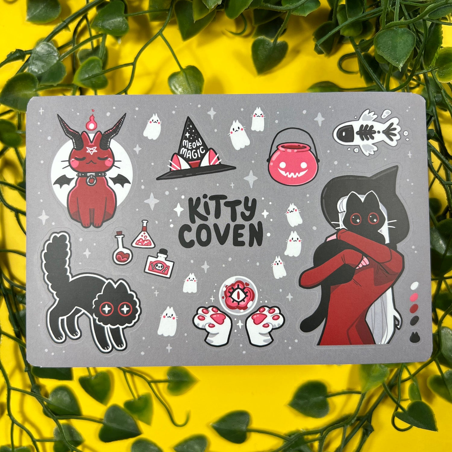 Kitty Coven | Sticker Sheet – Art by Tuna